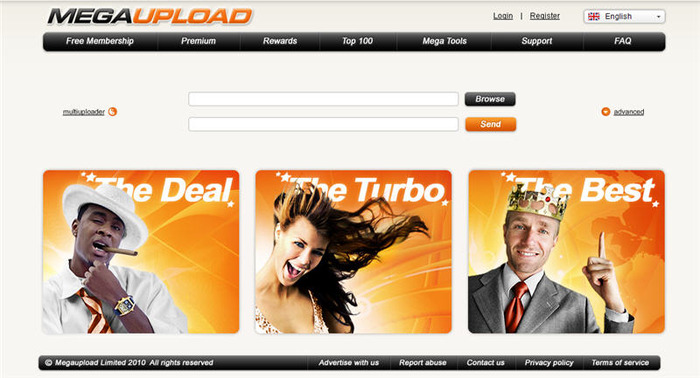 Megaupload Frontpage Screenshot - MintPress News