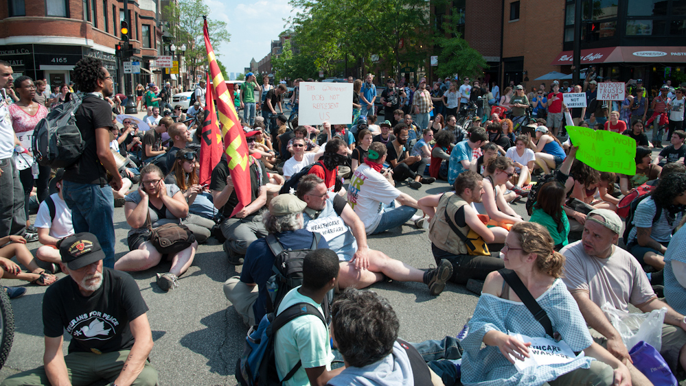 Sitting Protesters