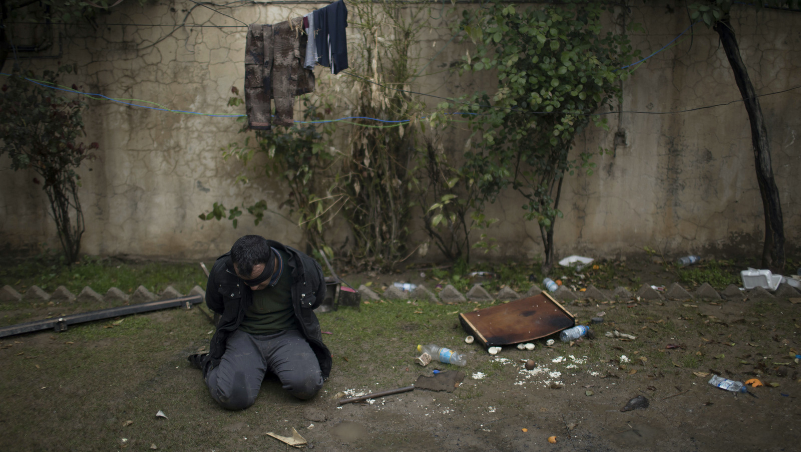 Photo of a captured ISIS fighter in Mosul Iraq