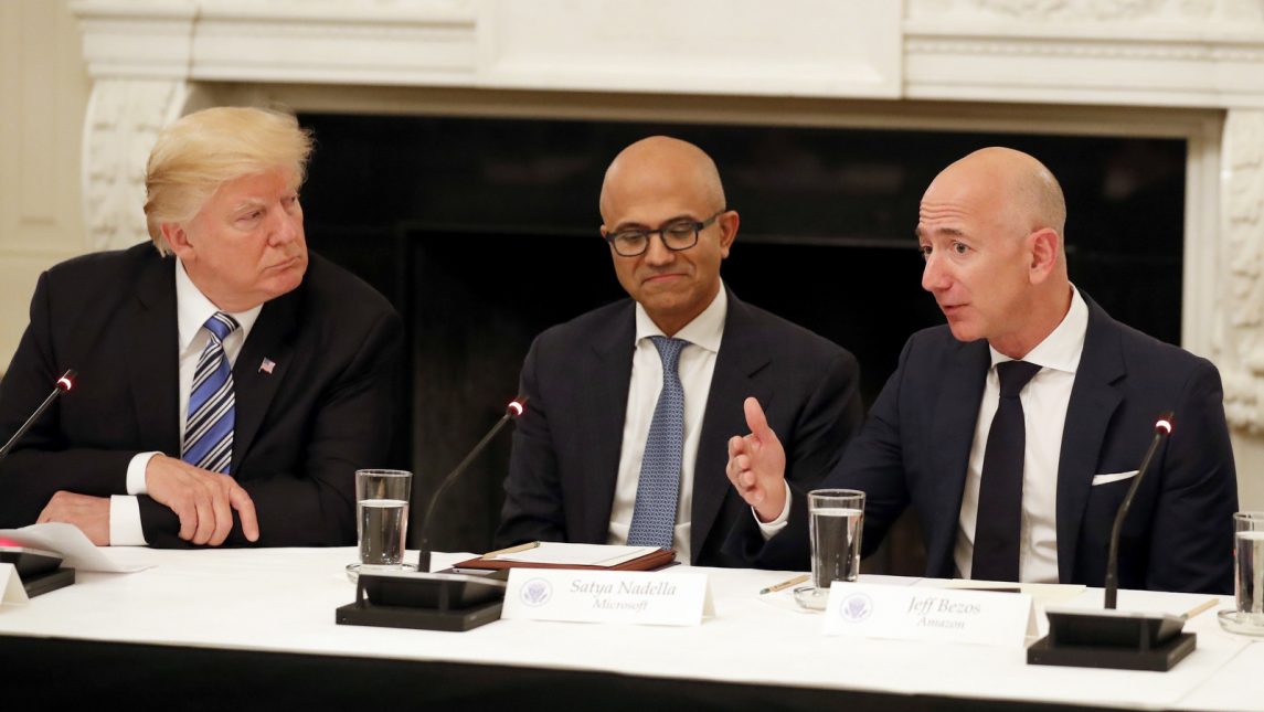 Jeff Bezos Washington Lobbying Nets Amazon Deal to Supply Pentagon