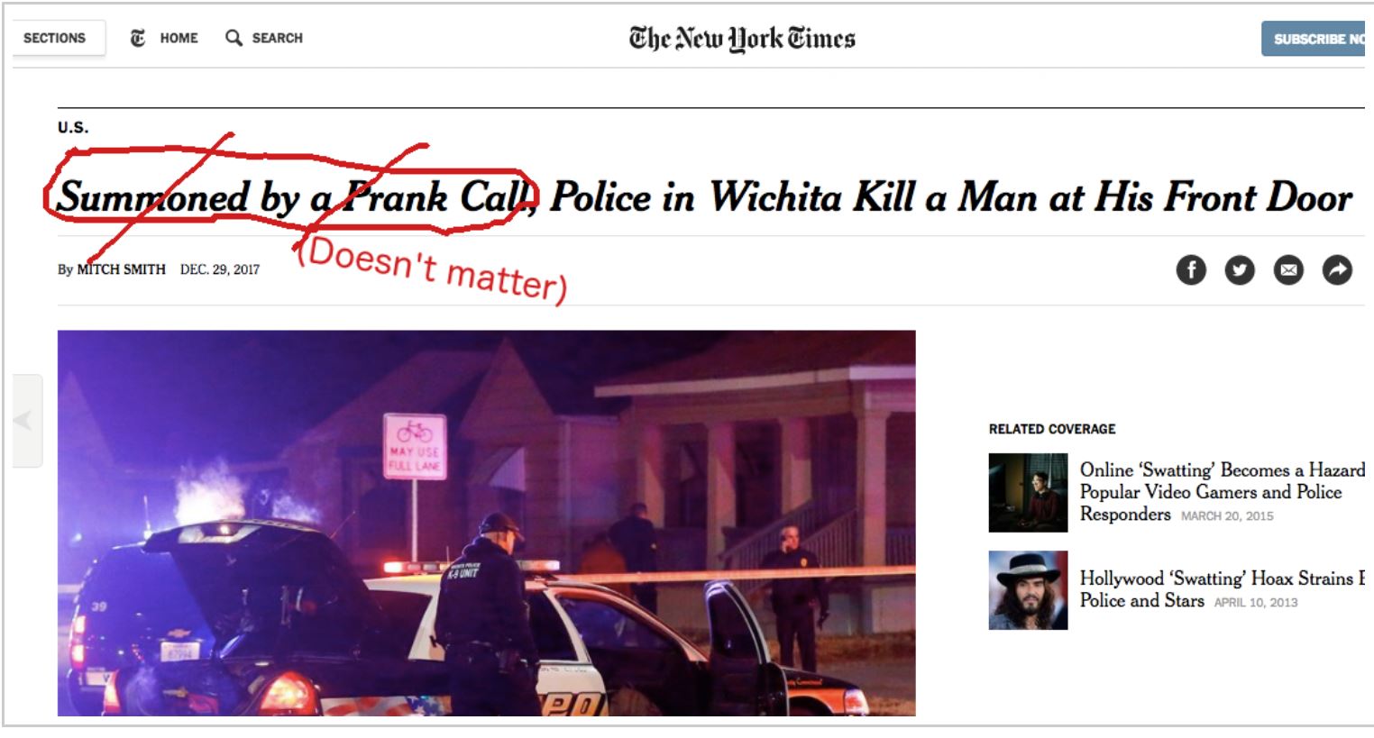 Lee Camp Fixes NY Times' Irresponsible Reporting Of Police Brutality ...