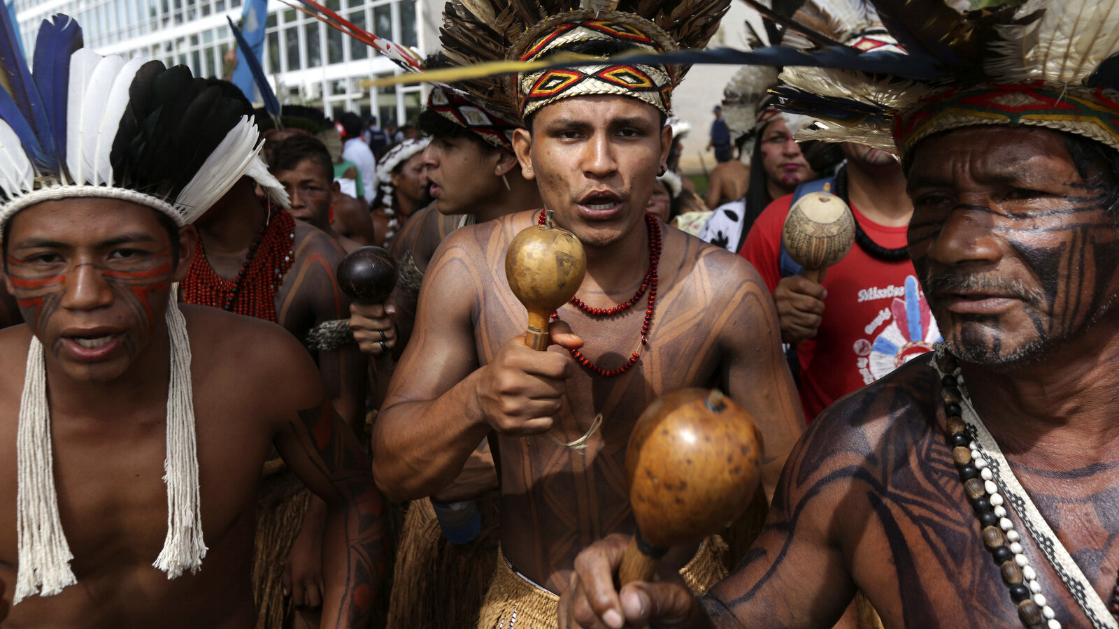 Indigenous Pataxo protest land demarcation and health policies in Brazil