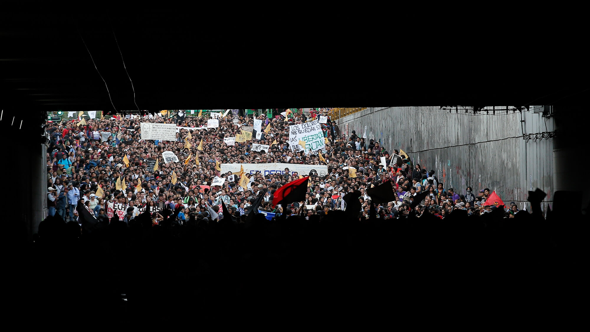 A march to remember the 1968 Tlatelolco student massacre in Mexico City